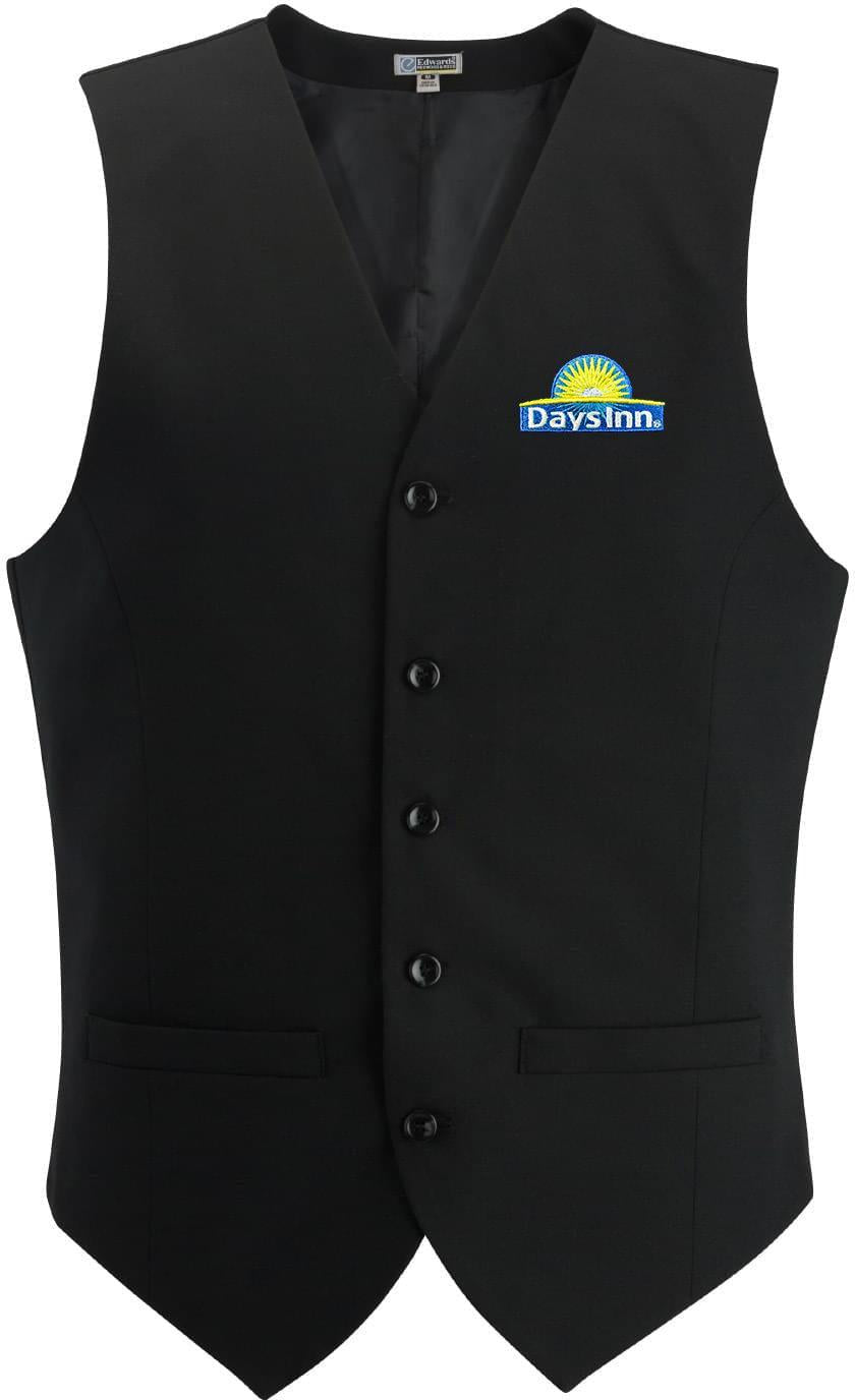 Edwards High Button Vest 4633 with Custom Embroidery