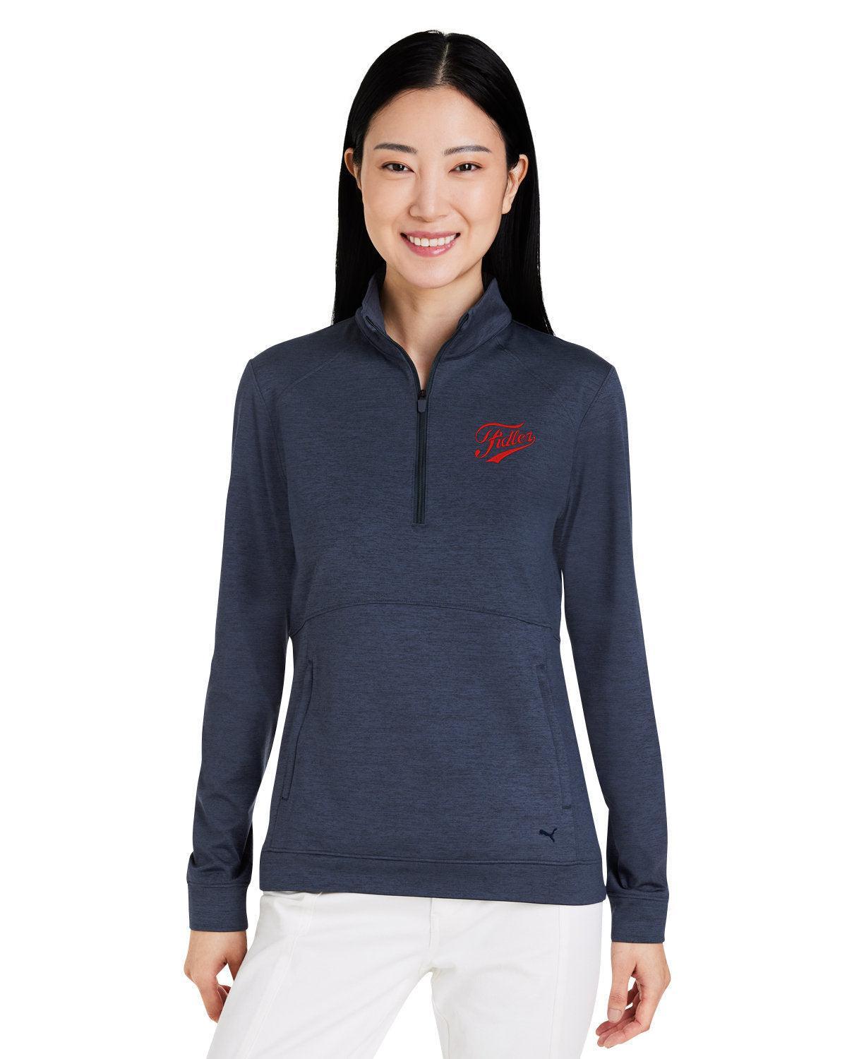 Puma Ladies Cloudspun Rockaway Quarter-Zip With Custom Embroidery