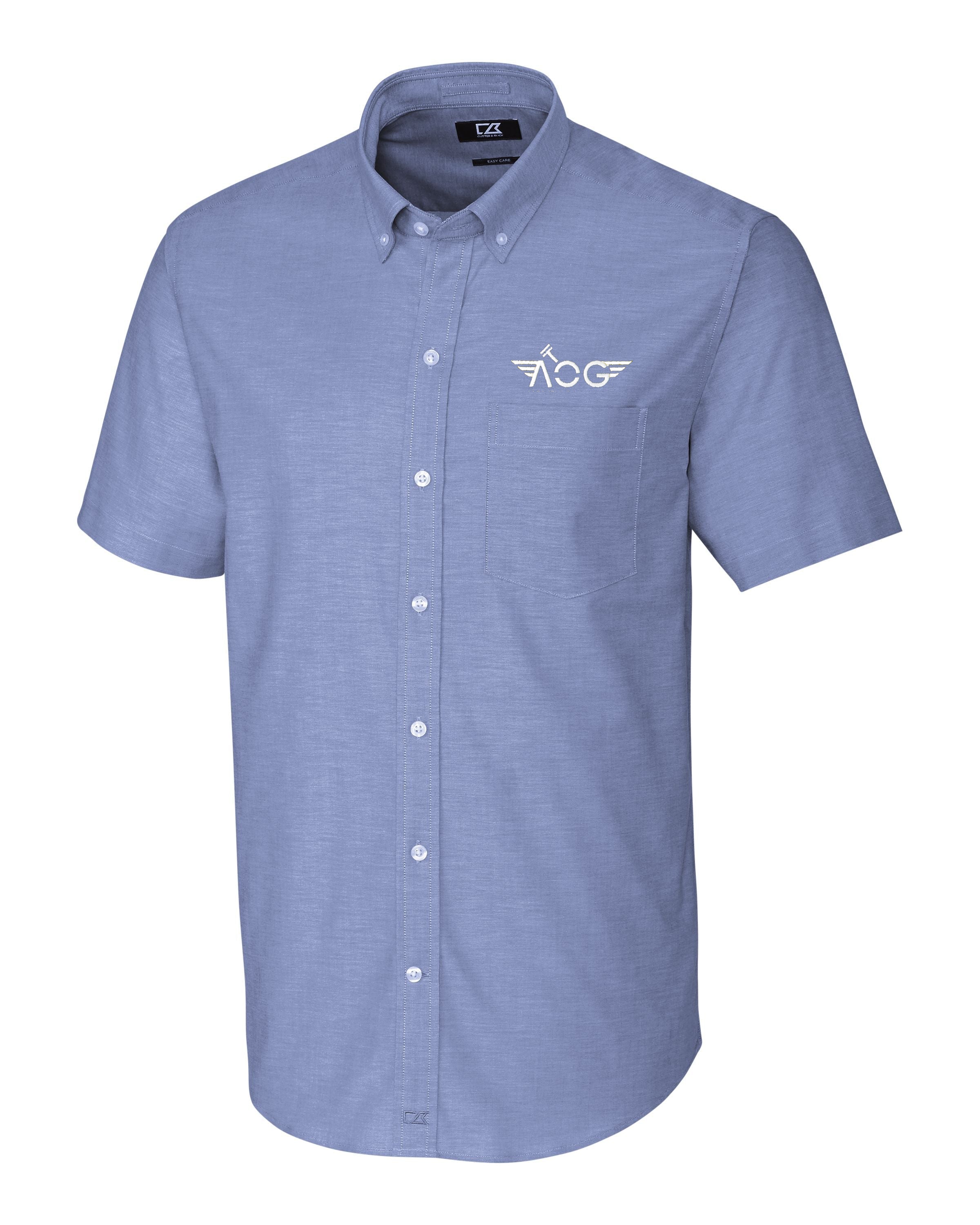 Cutter & Buck Stretch Oxford Tall Short Sleeve Dress Shirt | BCW00182