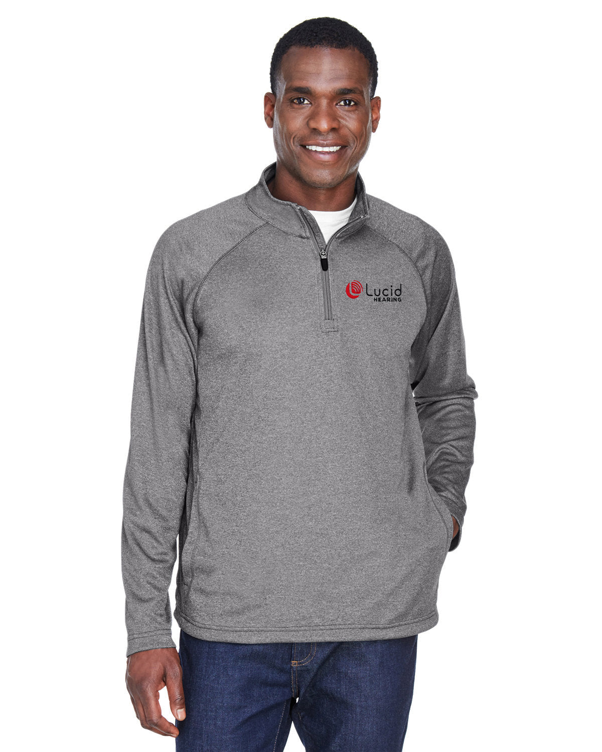 Devon&Jones DG440 Quarter-Zip Pullover with Custom Embroidery