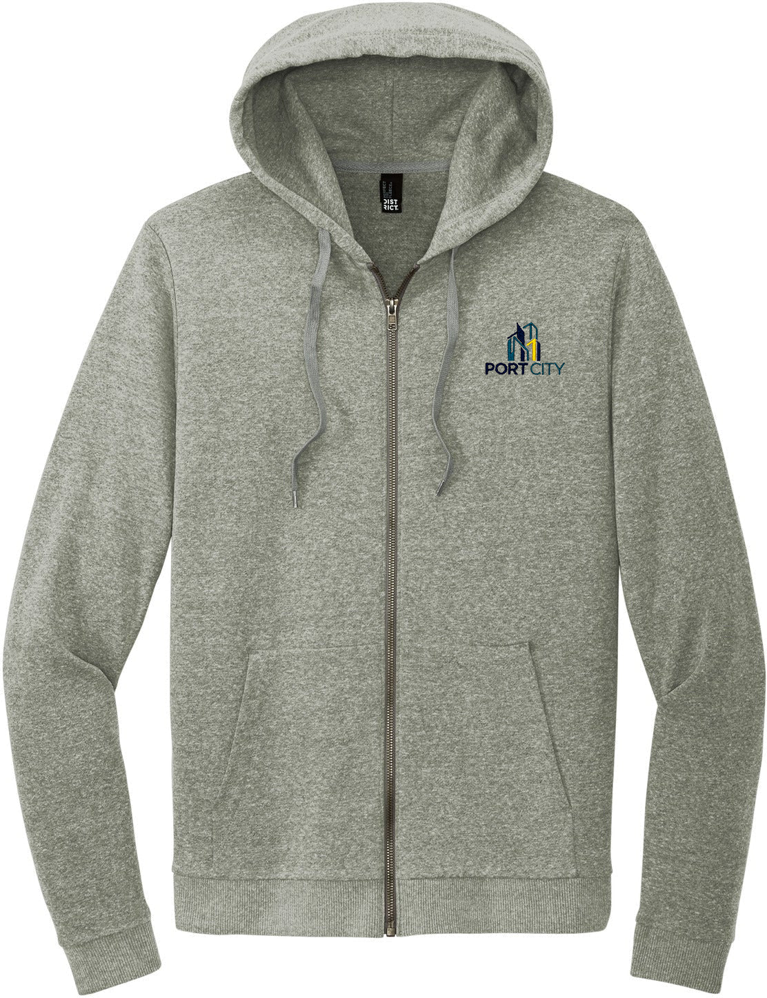 District DT1302 Full-Zip Sweatshirt with Custom Embroidery