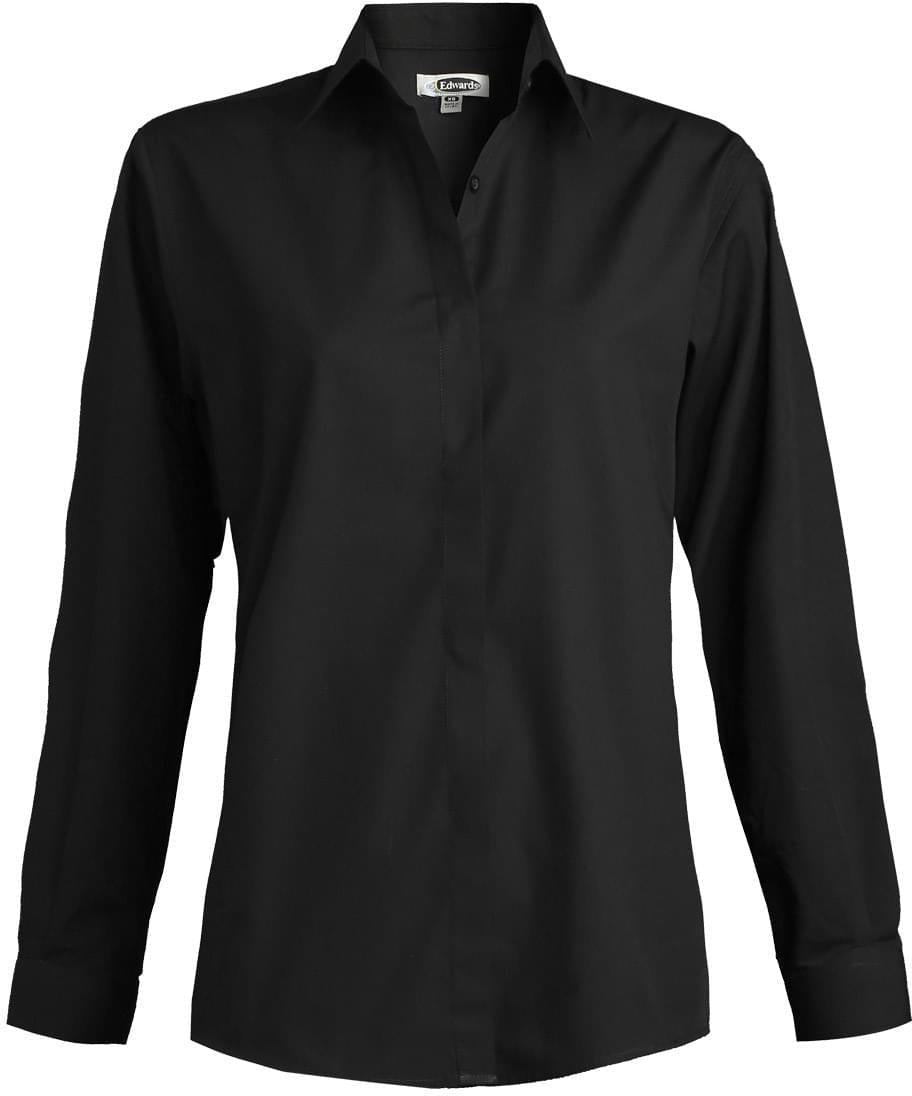 Edwards Ladies Cafe Shirt Long Sleeve 5290 with Custom Embroidery