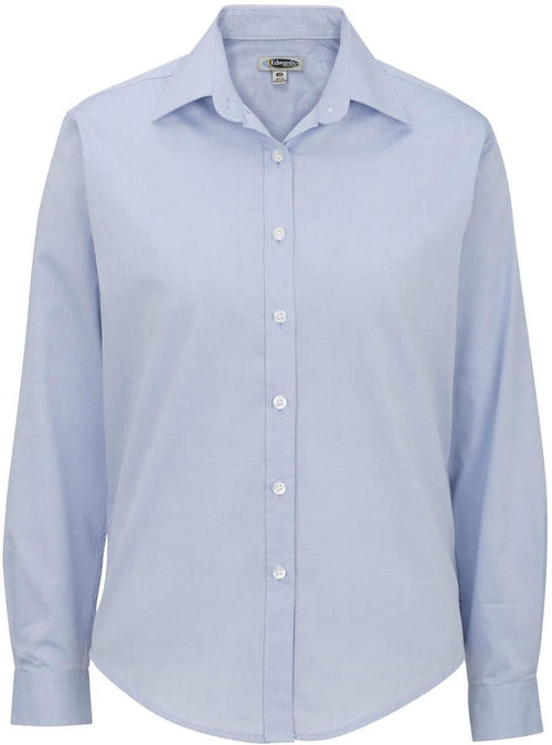 Edwards Ladies Pinpoint Oxford Shirt Long Sleeve 5975 with Custom ...