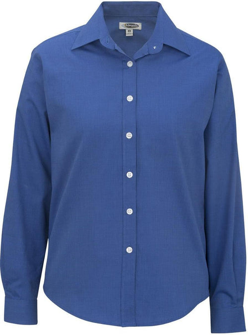 Edwards Ladies Pinpoint Oxford Shirt Long Sleeve 5975 with Custom ...