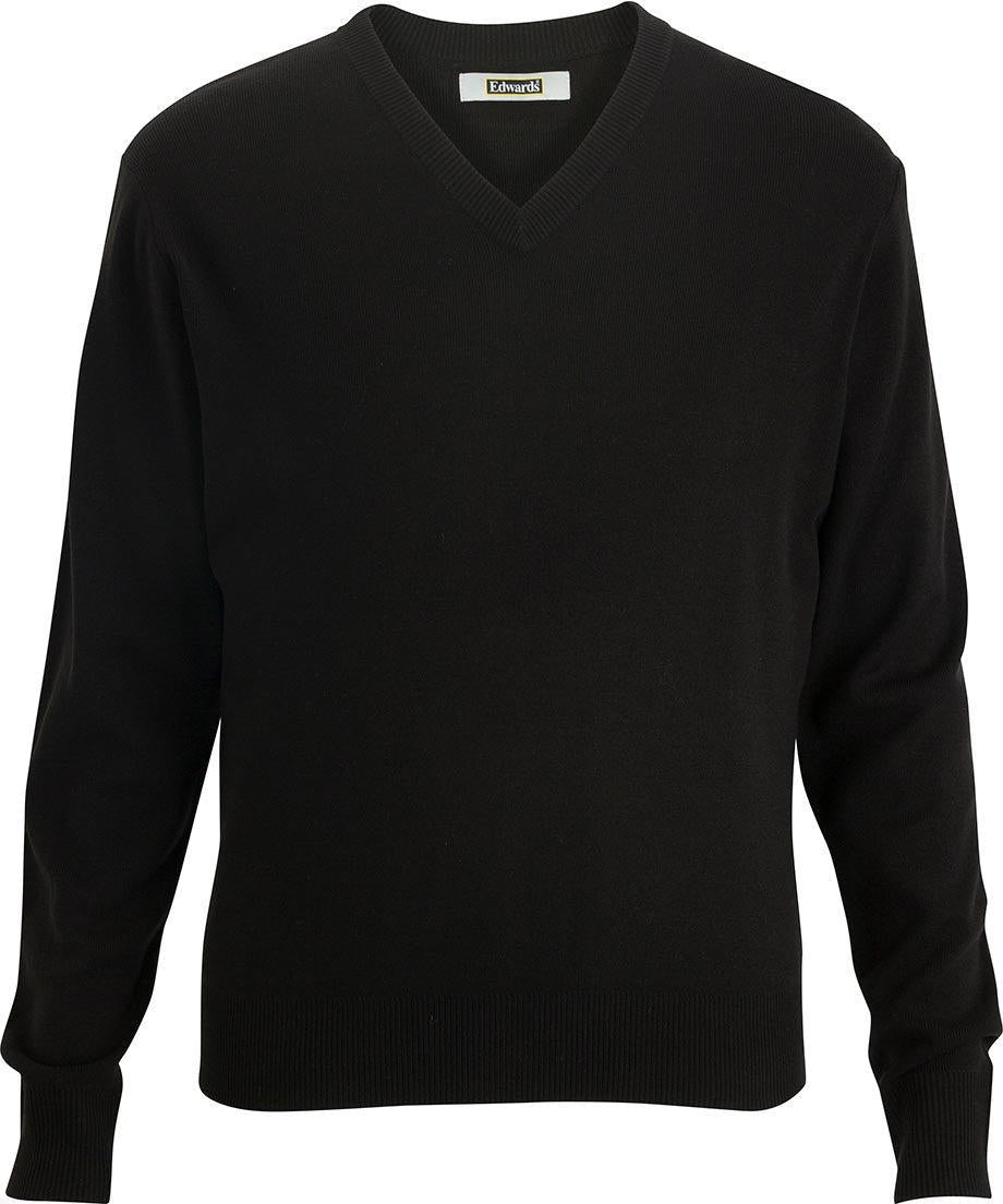 Edwards V Neck Sweater Interlock Acrylic 4067 with Custom Embroidery