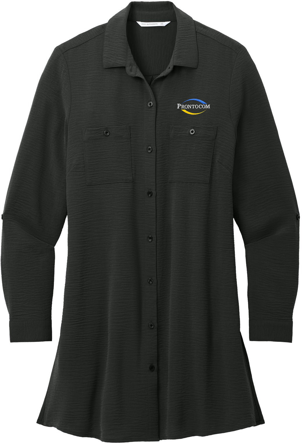 Port Authority Ladies Textured Crepe Long Tunic | Thread Logic