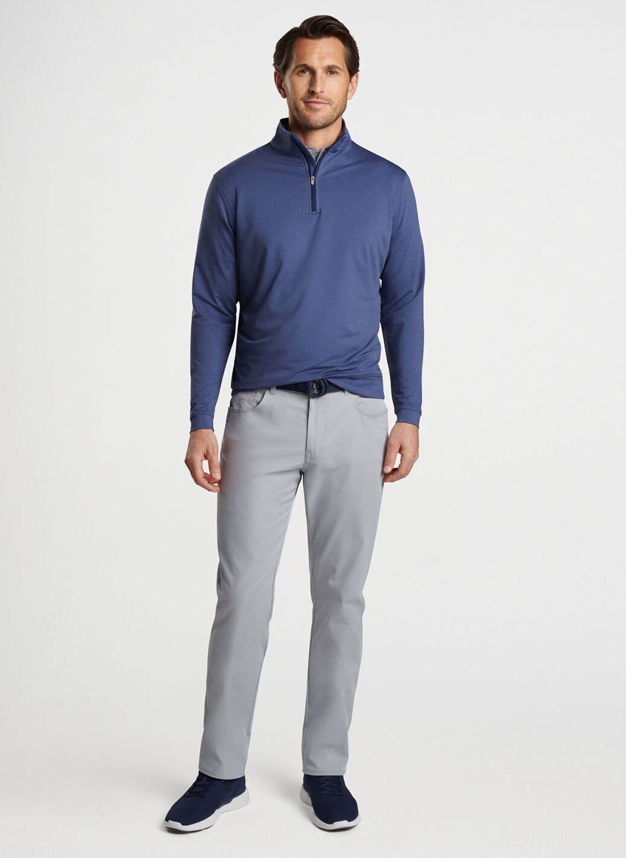Peter Millar Perth Melange Performance Quarter-Zip | Thread Logic