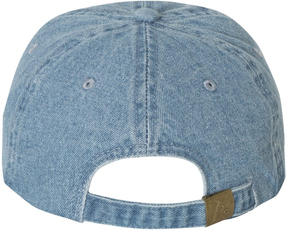 Mega Cap Washed Denim Cap with custom logo embroidery | Thread Logic