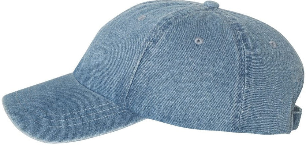 Mega Cap Washed Denim Cap with custom logo embroidery | Thread Logic