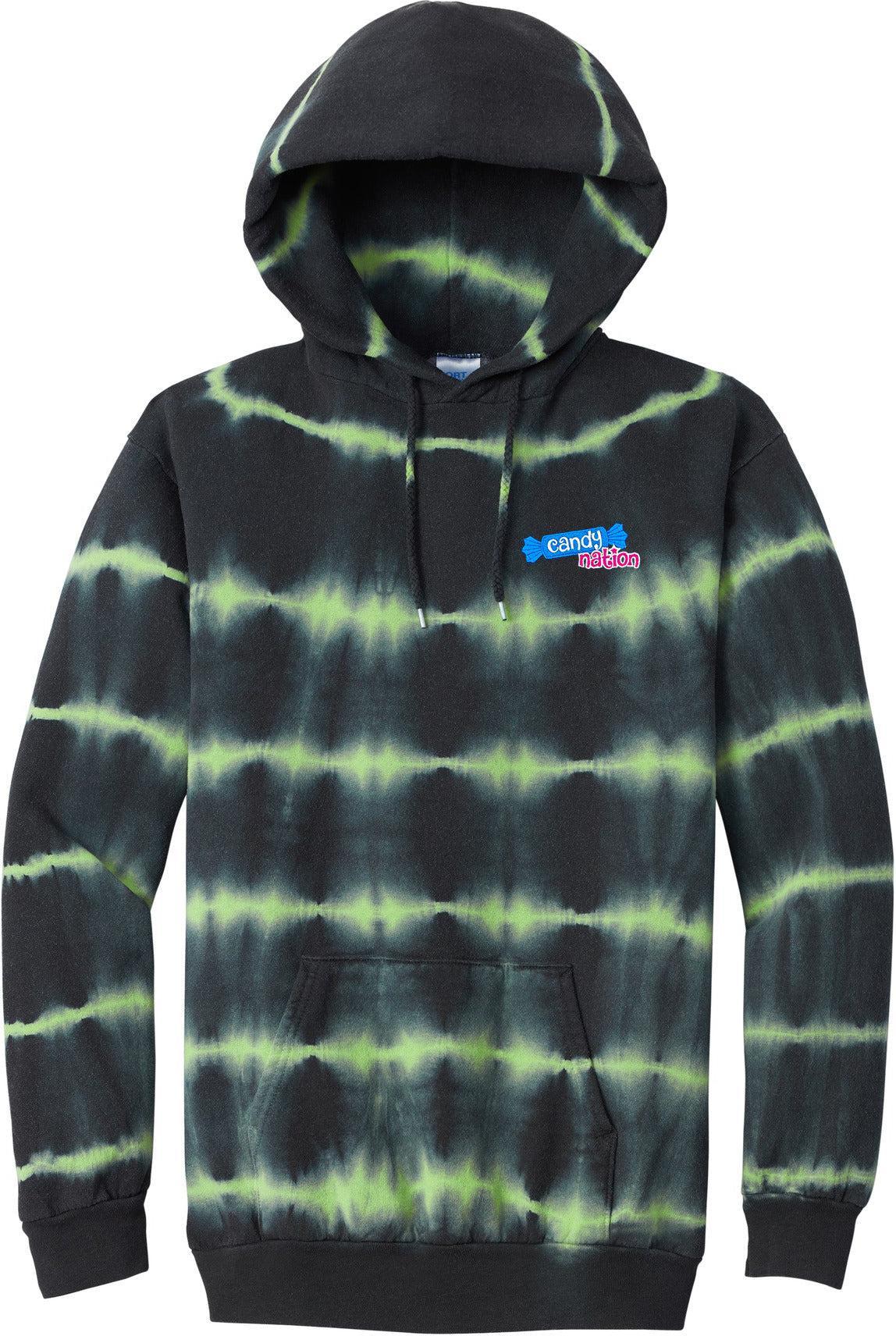 Port & Company Allover Stripe Tie-Dye Fleece with custom logo ...