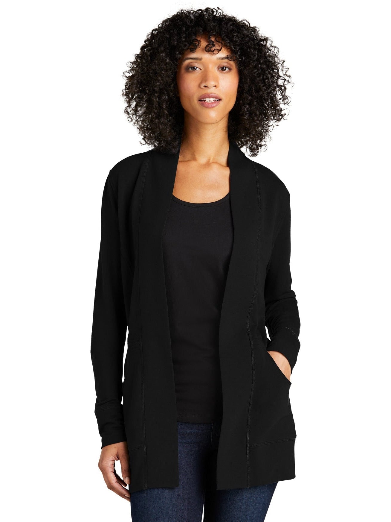 Port Authority Ladies Microterry Cardigan LK825 | Thread Logic
