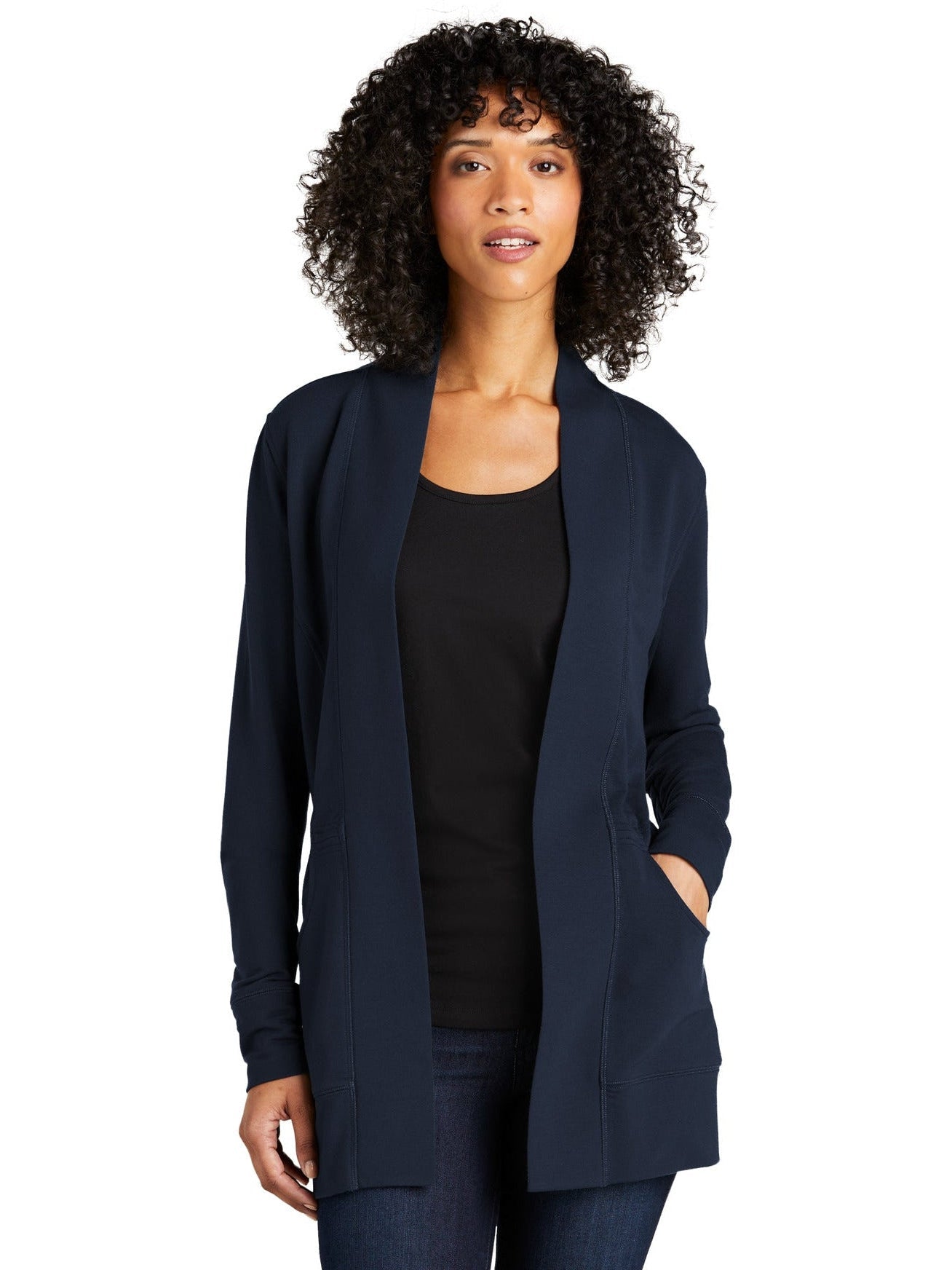 Port Authority Ladies Microterry Cardigan LK825 | Thread Logic