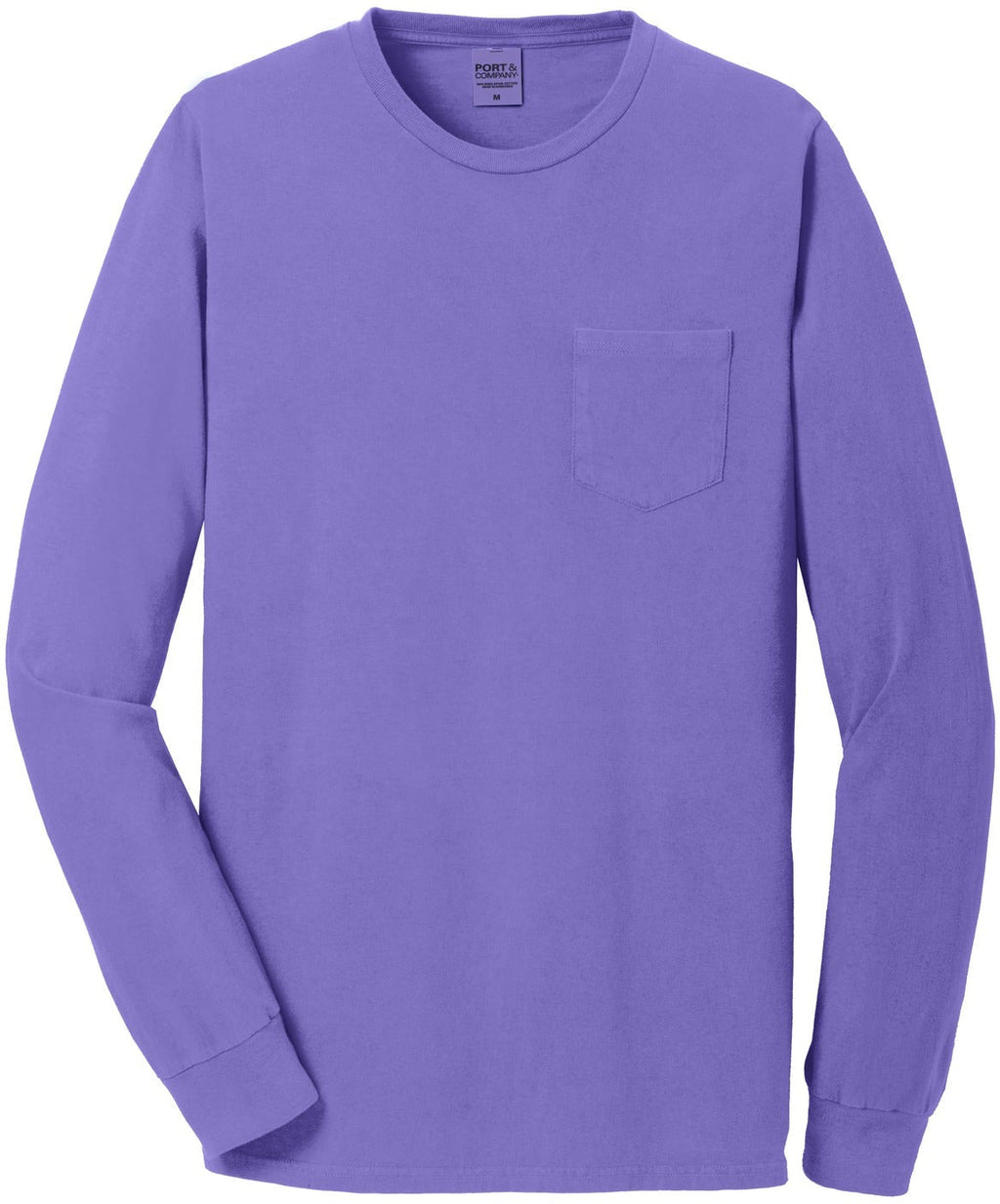 CLOSEOUT - Port & Company Beach Wash Garment-Dyed Long Sleeve Pocket T