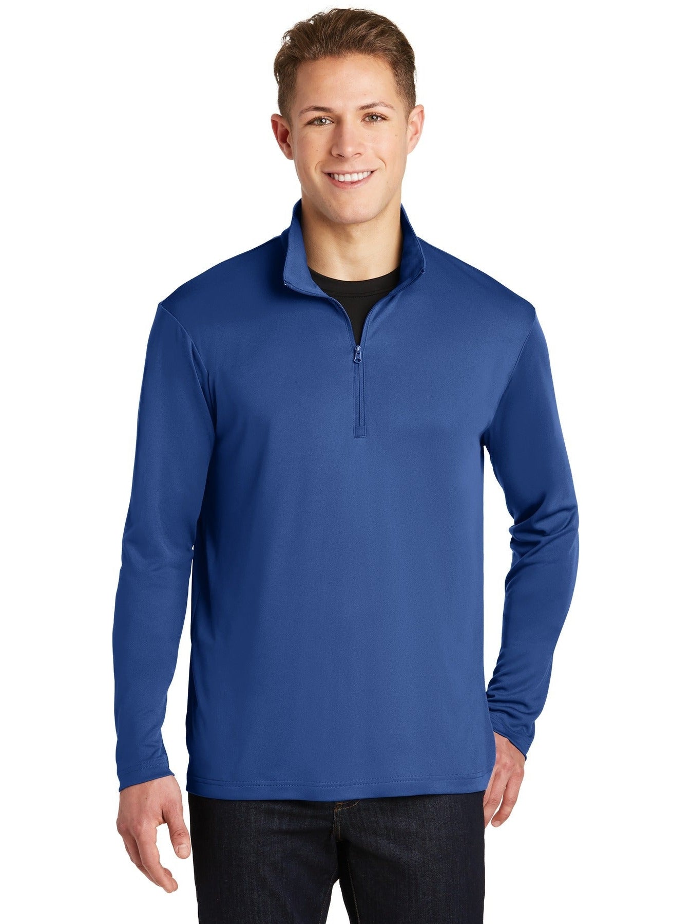 Sport Tek ST357 Quarter-Zip Pullover with Custom Embroidery